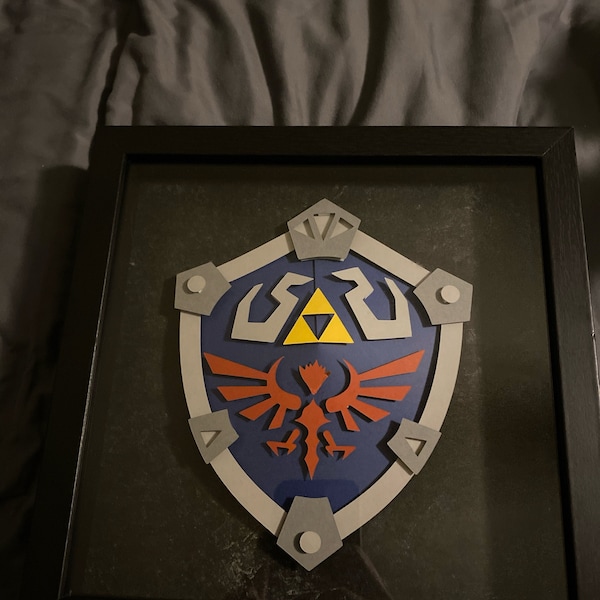 Legend of Zelda: 3D Master Sword Shadowbox | 3D Paper Art | Framed Wall ...
