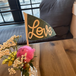 CUSTOM Mini Pennant Small Felt Pennant on a Stick Personalized Design ...