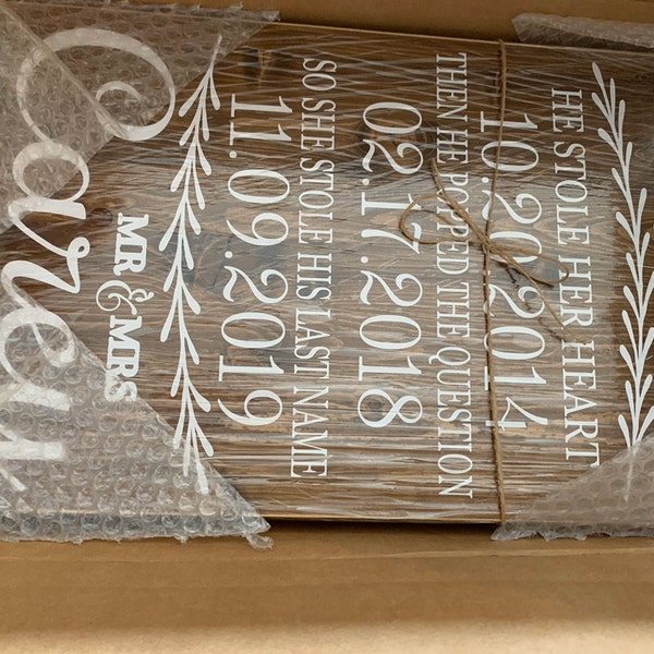 Our Love Story Sign, Special Dates Sign, First Day Yes Day Best Day ...