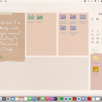 Neutral Blue Desktop Wallpaper Organizer Student Setdesktop ...
