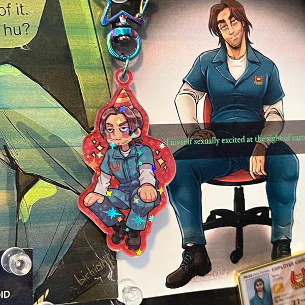 MW Keychains, 2 Inch Acrylic Charms With Star Clasp and Holographic ...