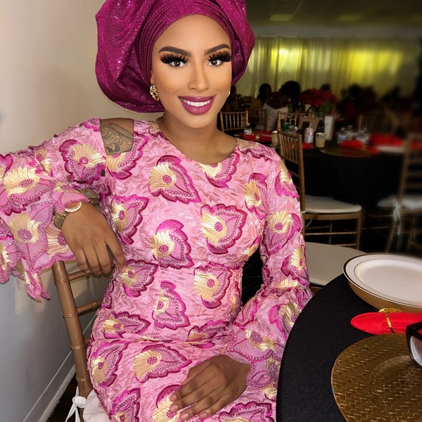 Gold Aso Oke Cap African Hats for Men, Yoruba Fila Cap, Aso Sanya Cap ...