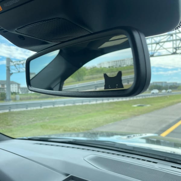 Cat Peeker Decal, Car Decal, Black Cat Peeker Sticker, Blank Button ...