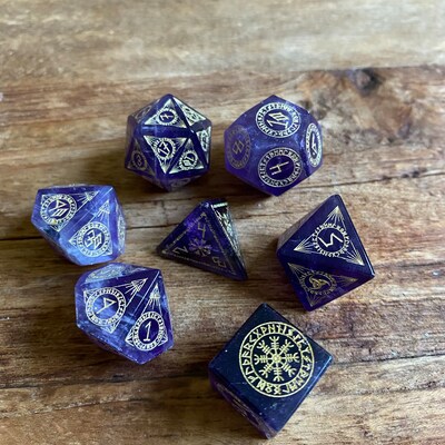Dnd Dice Set Obsidian Set Raised Dice for Dungeons and Dragon, RPG Game ...