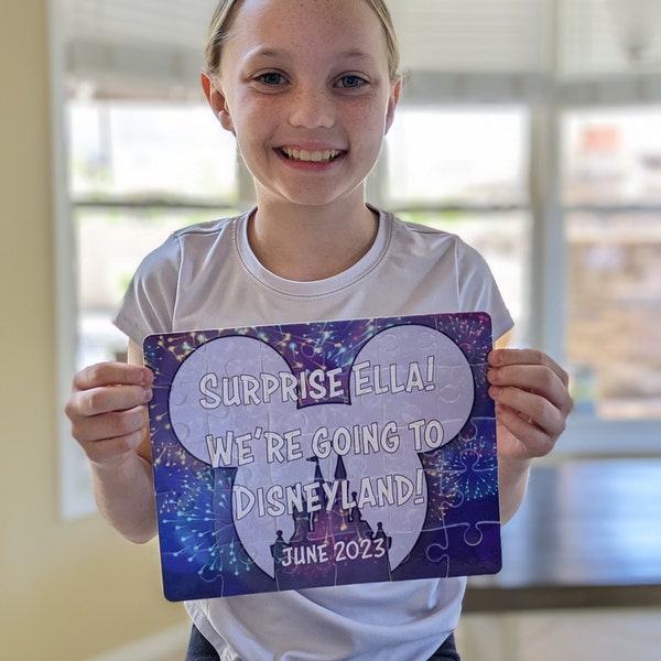 Surprise Disney Trip Reveal Puzzle, Disney Vacation Announcement Puzzle ...
