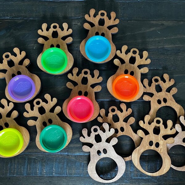 Reindeer Play Dough Holder | Gifts | Class | Christmas | 1 Ounce ...
