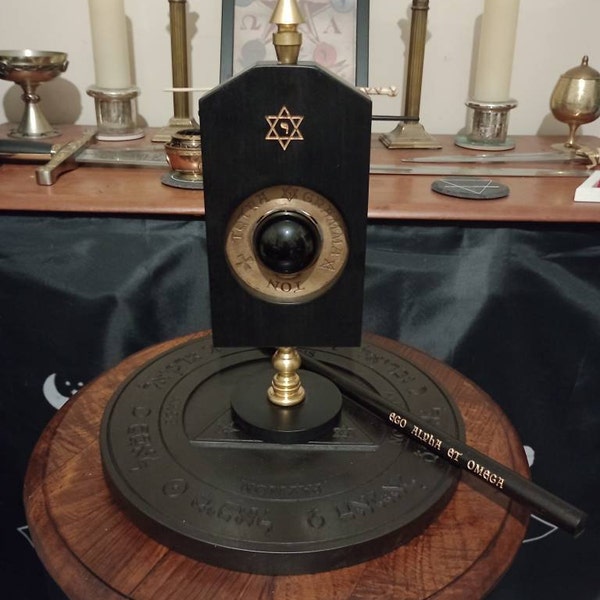 Trithemius Crystal Ball Stand - Solid Ebony & Brass - Etsy