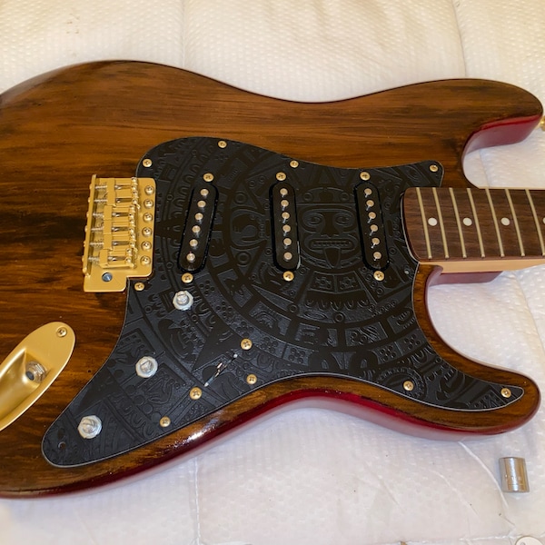 Custom White Psychedelic Textured Pickguard Fits Fender Telecaster USA ...