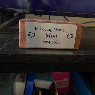 Metal Name Plate for Pet Urn Personalized Name Plaque for Dog or Cat ...