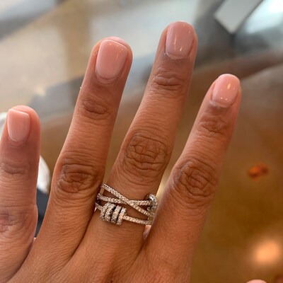 Squoval Diamond CZ Ring Dainty Cubic Zirconia Ring Oval - Etsy