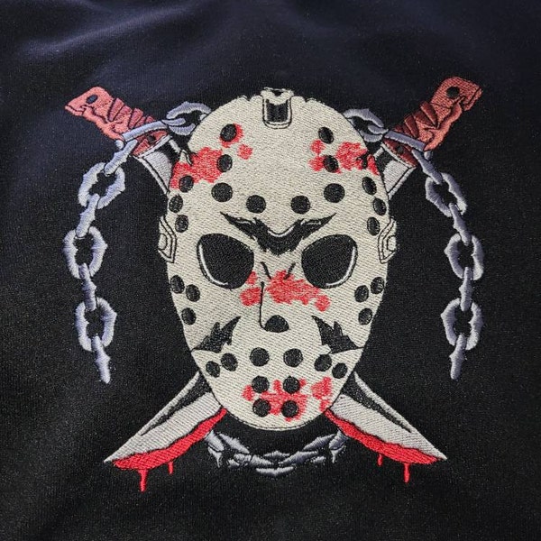 Halloween Horror Embroidery Designs, Retro Horror Bloody Knife Killer ...