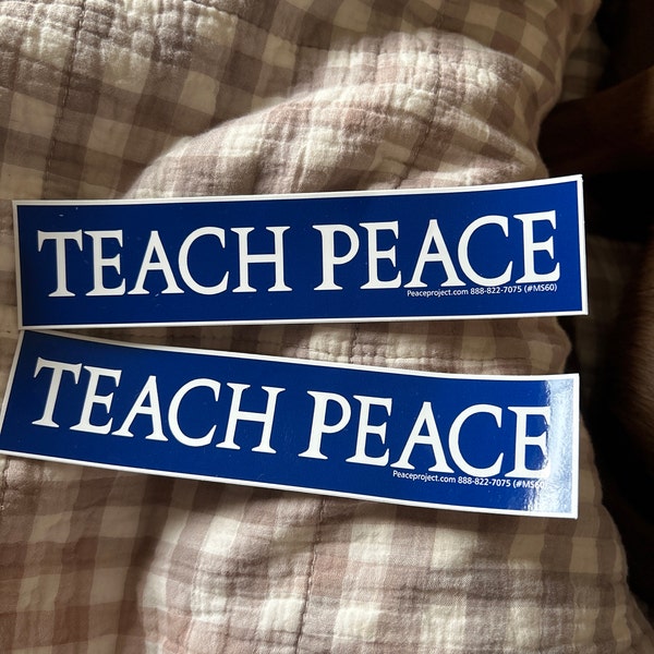 Teach Peace - Small Bumper Sticker / Laptop Decal or Magnet - Etsy