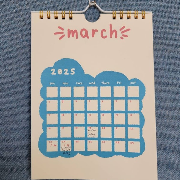 6in X 4.5in Simple Minimalist Calendar / Minimal Modern Design 2026 ...
