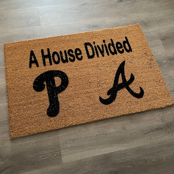House Divided Sports Coir Doormat: Personalized Welcome Mat - Etsy
