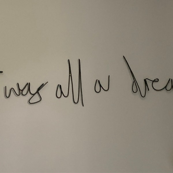 It Was All A Dream Wire Word Sign | Wire Words | Home Decor | It Was ...