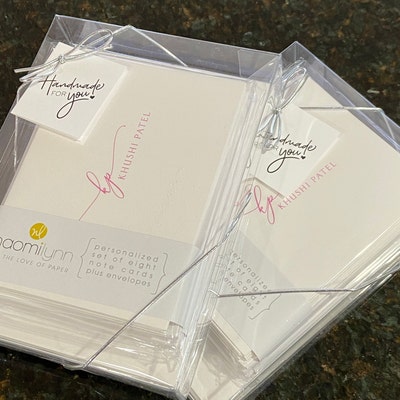 Complete Personalized Stationery Set EXQUISITE SCRIPT MONOGRAM Custom ...