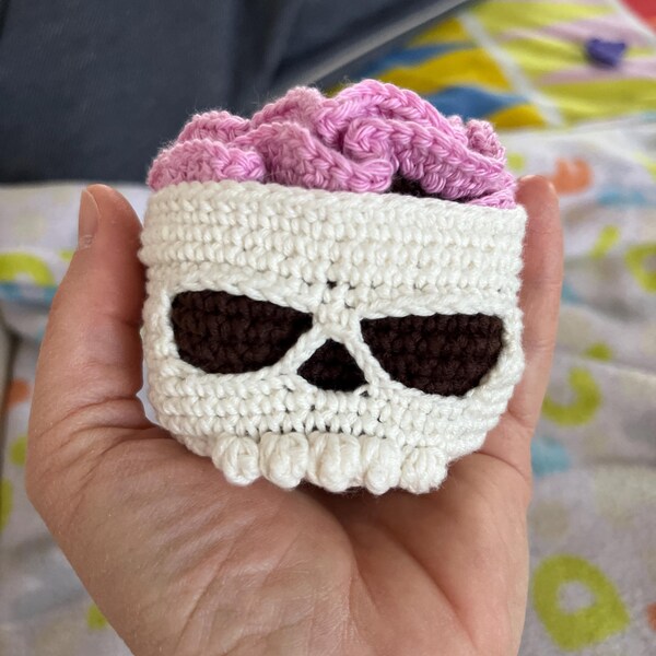 Brainy Skull Coaster Set CROCHET PATTERN / Skull Coaster PDF English ...