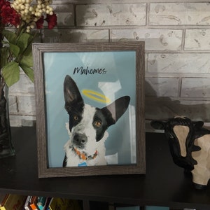 In Memory of Dog Portrait From Photo DIGITAL DOWNLOAD Pet Memorial Gift ...