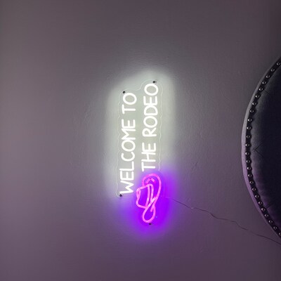 Welcome to the Rodeo Neon Sign, Rodeo Led Sign, Western Decor Neon ...