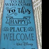 Custom Carved Wooden Sign to All Who Come to This Happy Place, Welcome ...