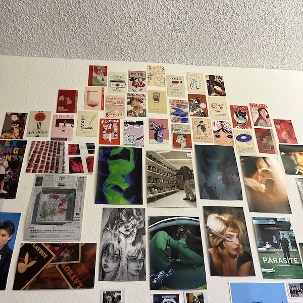 Floral Postcard, 30 Unique Designs Poster Decals Set, Sweet Home Room ...