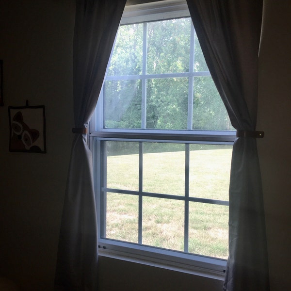 Curtain Tieback | Window Treatment | Finished Leather Front & Back ...