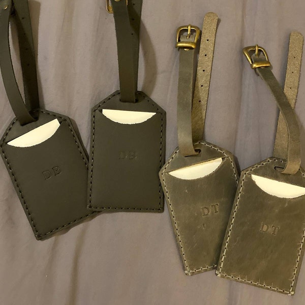 Personalized Leather Luggage Tag, Custom Luggage Tag, Custom Leather Travel Tag, Custom Leather ...