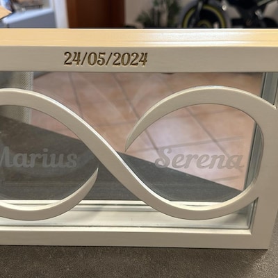 Personalised Sand Ceremony Box Infinity Sign Wedding Unity Sand ...