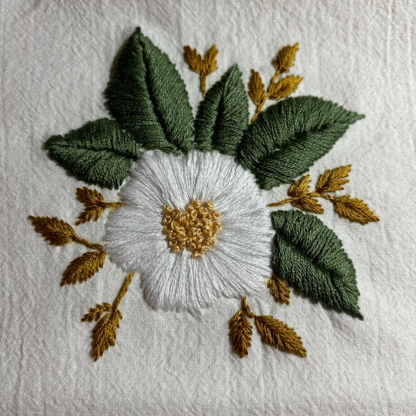 Raven Garden Hand Embroidery Pattern, Floral Crow Embroidery Design ...