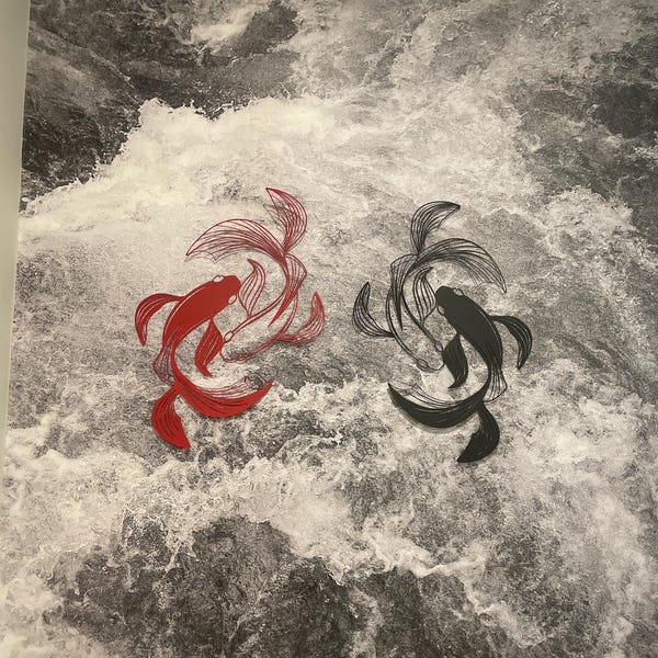 Metal Koi Fish Art, Metal Wall Art, Beta Fish Home Décor, Minimalist ...