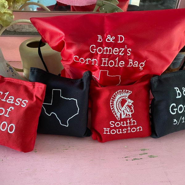 Cornhole Bag Carrying Case Draw String Bag Personalized Custom ...