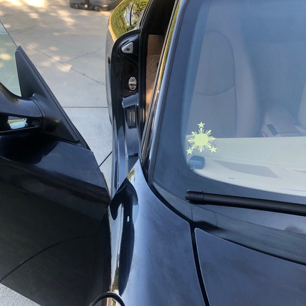 Philippines Flag Decal, Sun Sticker, Filipino Pinoy Pride, Car Window ...