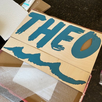 Birthday Backdrop Name Sign, Name Sign for First Birthday Party, Wood ...