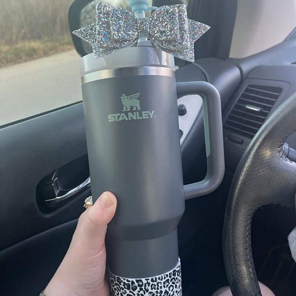 Pink Bow Charm for Stanley Handle Charm Coquette Bow Accessory Coquette ...