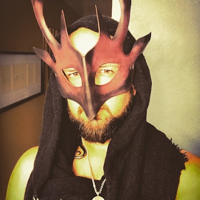 DEER LEATHER MASK Handmade Stag Deer Shaman Shamanic Masks Cernunnos ...