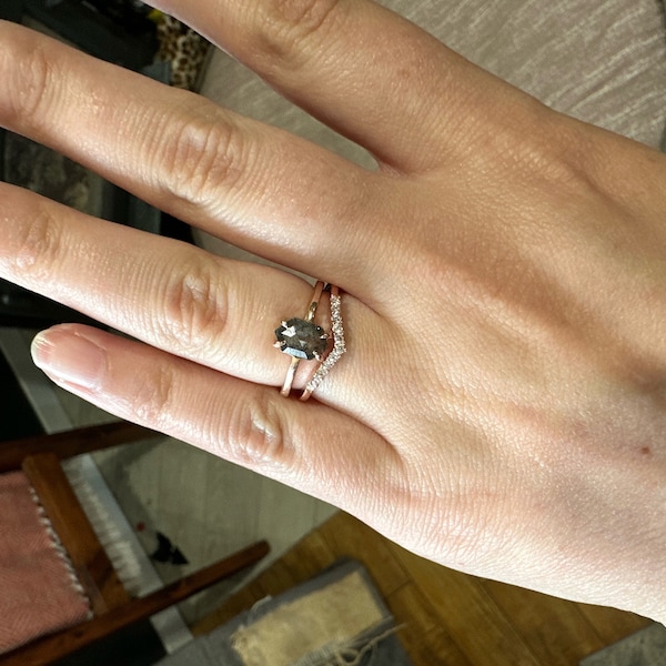 Delicate Chevron Ring - Sterling Silver, Rose Gold, Gold, White Gold ...