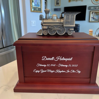 Train Redwood Adult Cremation Urn Railroad Ashes Urn Large Adult Size ...