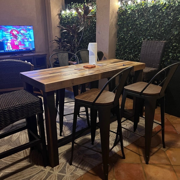 Basement Bar Table in Natural Finish | Hundreds of Sizes | Dining or ...