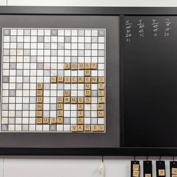 Magnetic Word Tile Game Set: Black & White Wall Decor - Etsy