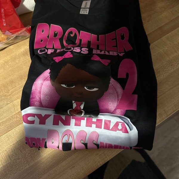 Personalized Boss Baby Birthday T-shirt, Custom Name & Age - Etsy