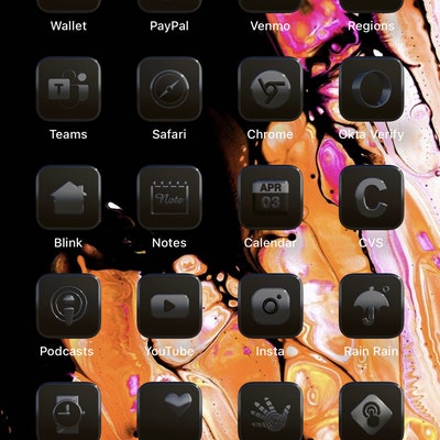 AMETAL Theme App Icon Set Custom Icons for iPhone and Android - Etsy