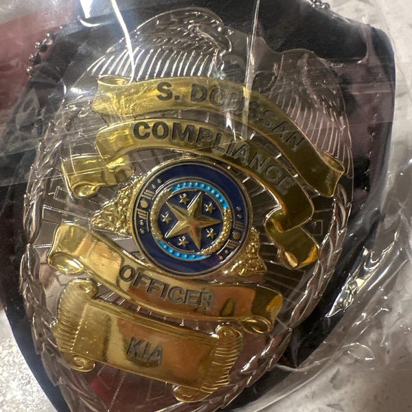 Engraved Security Style Badge Gold - Etsy UK