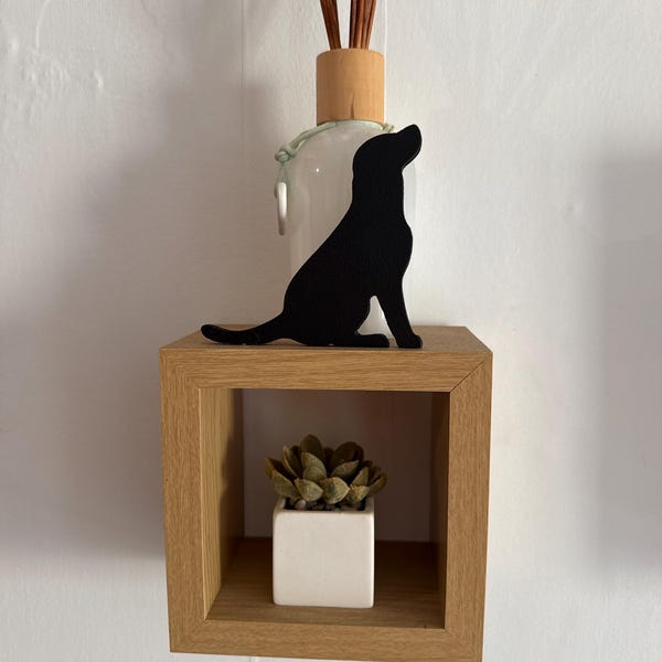Black Labrador Dog Door Topper Silhouette Picture Frame Shelf Great ...