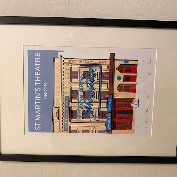 West End Theatres, Illustrated Map, London, Showing More Than 40 Famous Theatres, A4, A3 or A2 ...