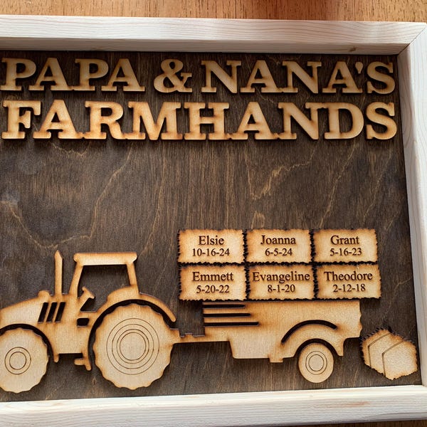 Grandpa's Farmhands Farmer Gift for Grandpa Papa Dad Poppy Father's Day ...