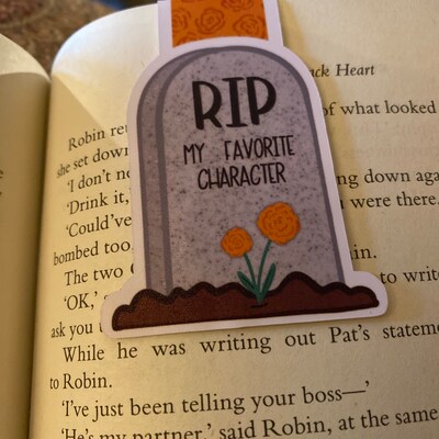RIP My Favorite Character Magnetic Bookmark Spooky Season - Etsy