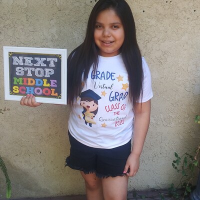 Next Stop Middle School Fifth Grade Sixth Grade Chalkboard Signs Poster ...