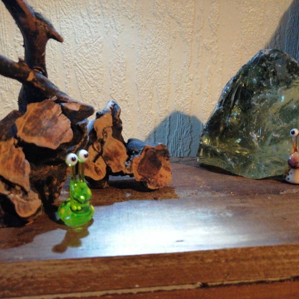 Miniature Crazy Slug, Blown Glass Slug, Art Glass, Glass Slug Miniature ...