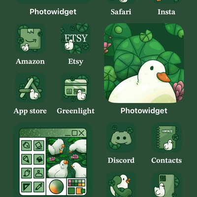 Cute Frog Desktop Wallpaper Pack Mushroom Cottage Core Folder Icons for ...