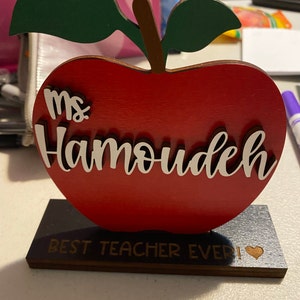 Personalized Apple Name Plate, Teacher Name Plate, Back to School ...